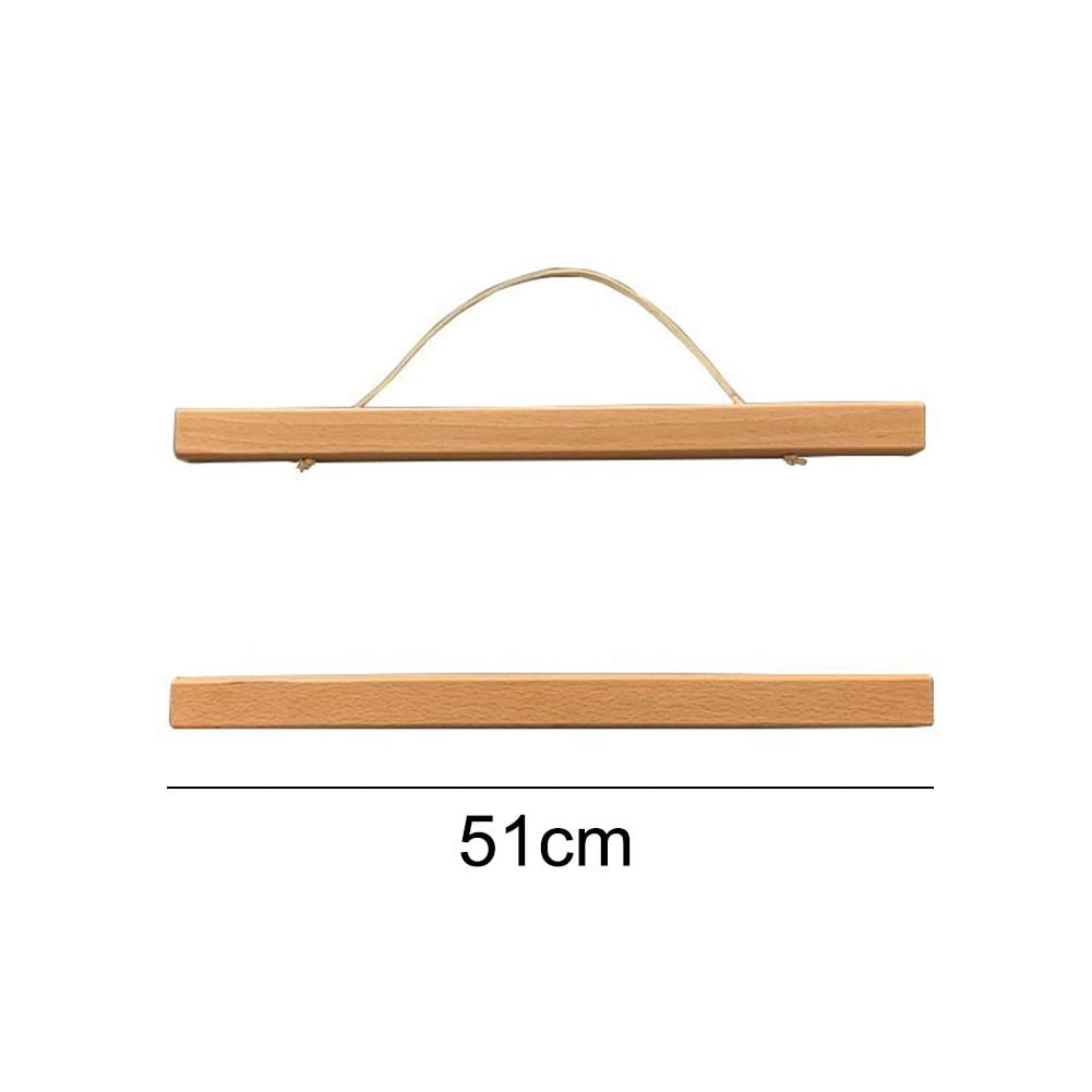 DIY Magnetic Teak Wooden Photo Picture Frame Wall Poster Scroll ...