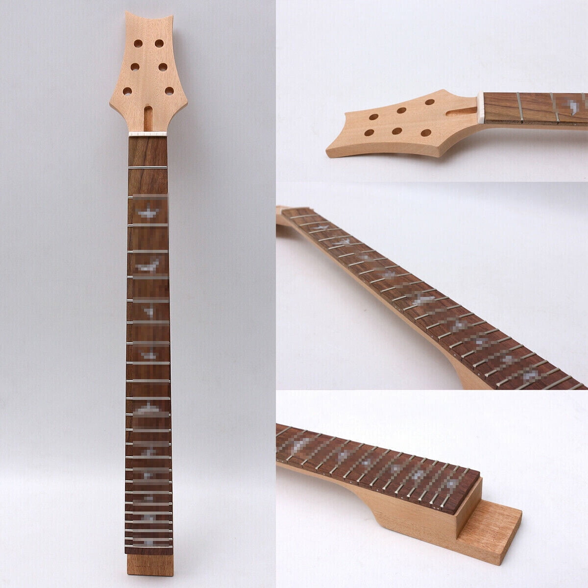 DIY Mahogany Electric Guitar Neck 24 Fret 24.75 Inch Rosewood ...