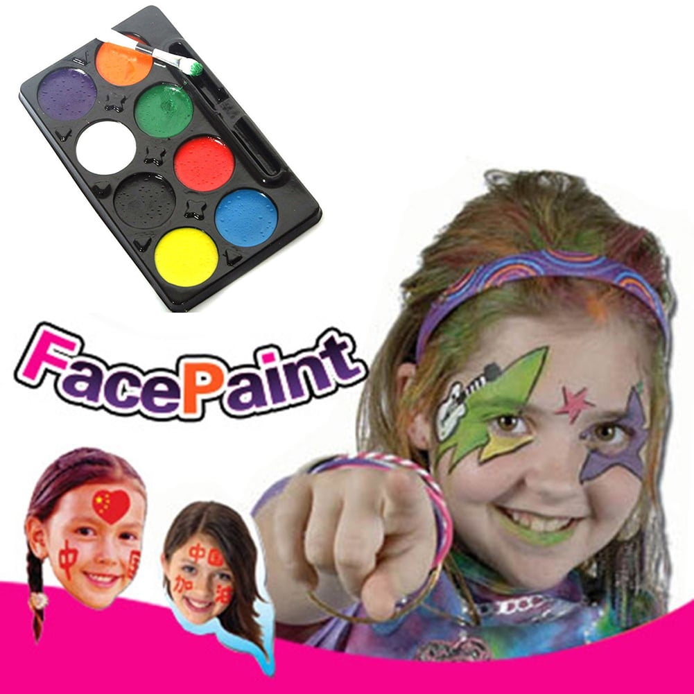 DIY Make Up COSPLAY Clown Painting Palette Face Body Paint 8 Colors ...