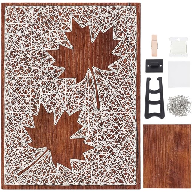 DIY Maple Leaf String Art Kit Beginner Fall Autumn String Art Pattern ...