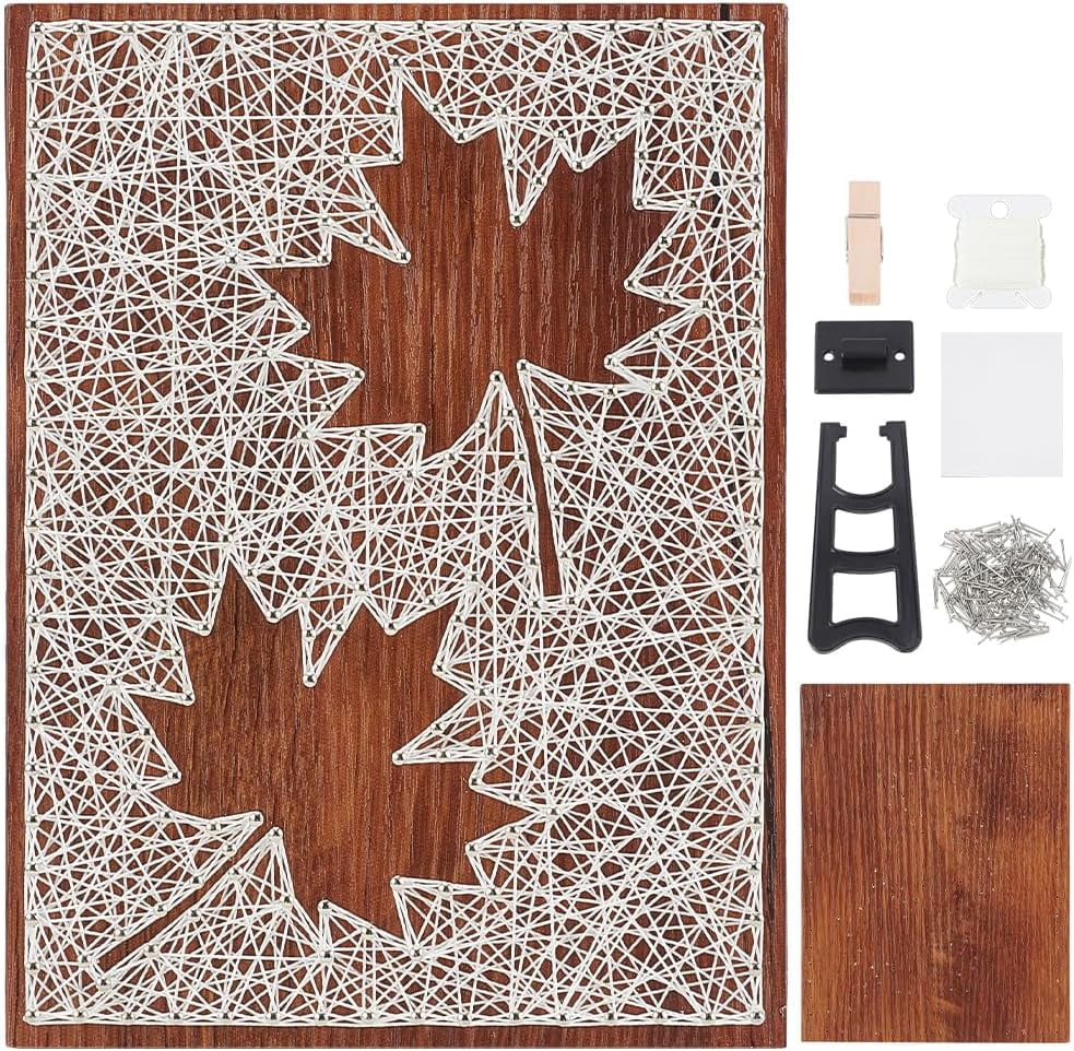 DIY Maple Leaf String Art Kit for Beginner Fall Autumn String Art ...
