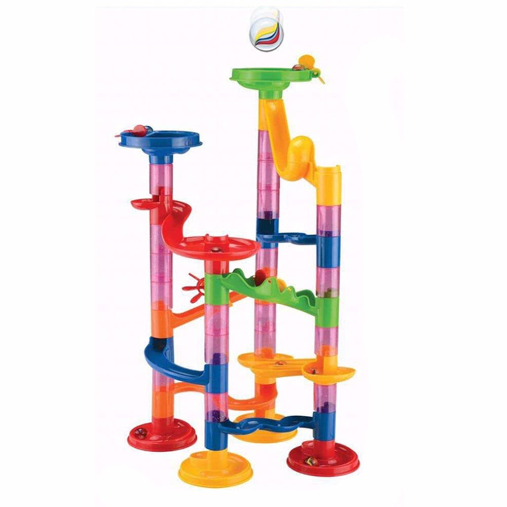 DIY Marble Run Coaster Maze Toy - Hanmun DIY Marble Race Toy 50 Piece ...