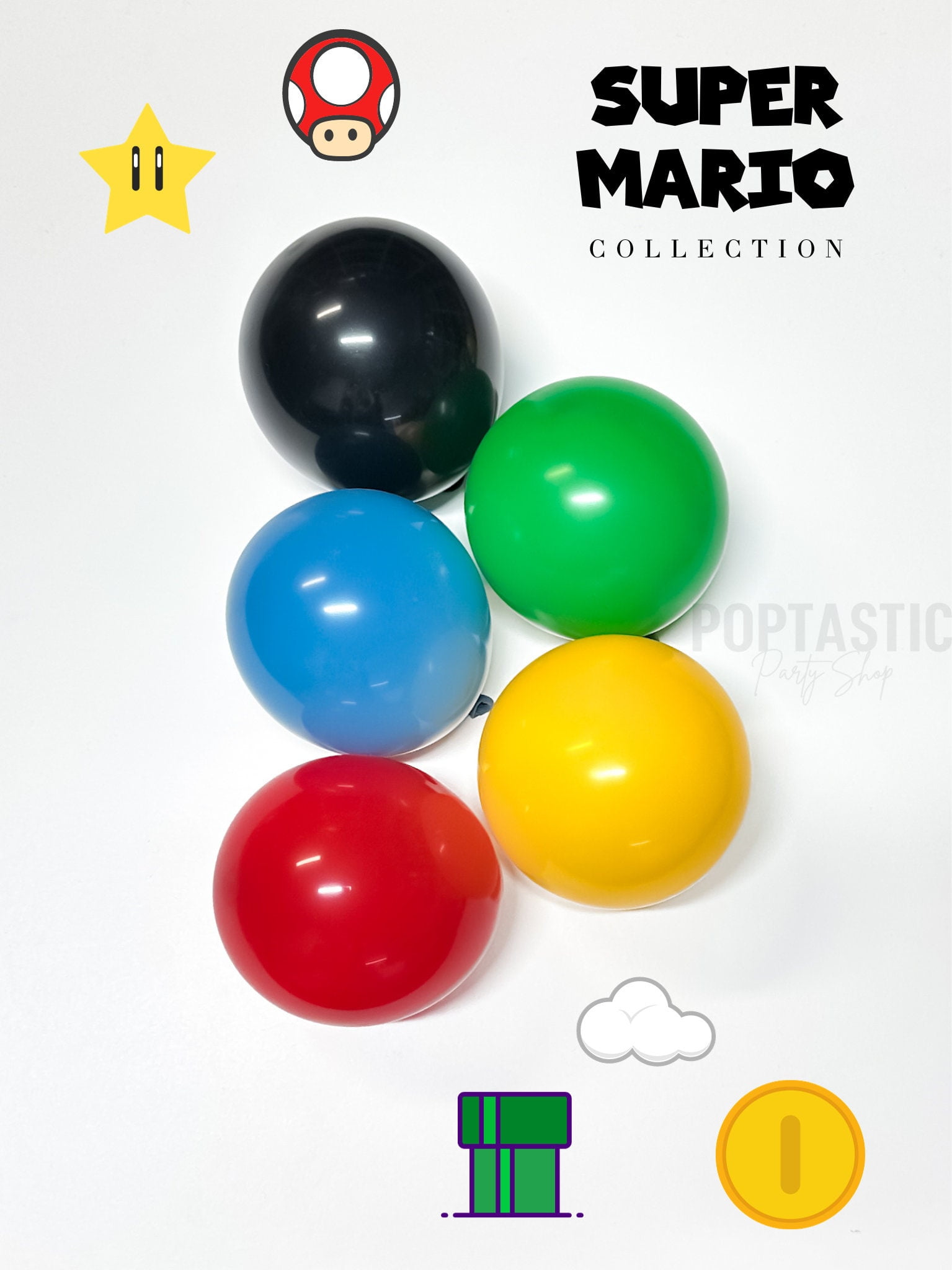 DIY Mario Balloon Garland Kit, Birthday, Nintendo, Luigi, Kids Party ...