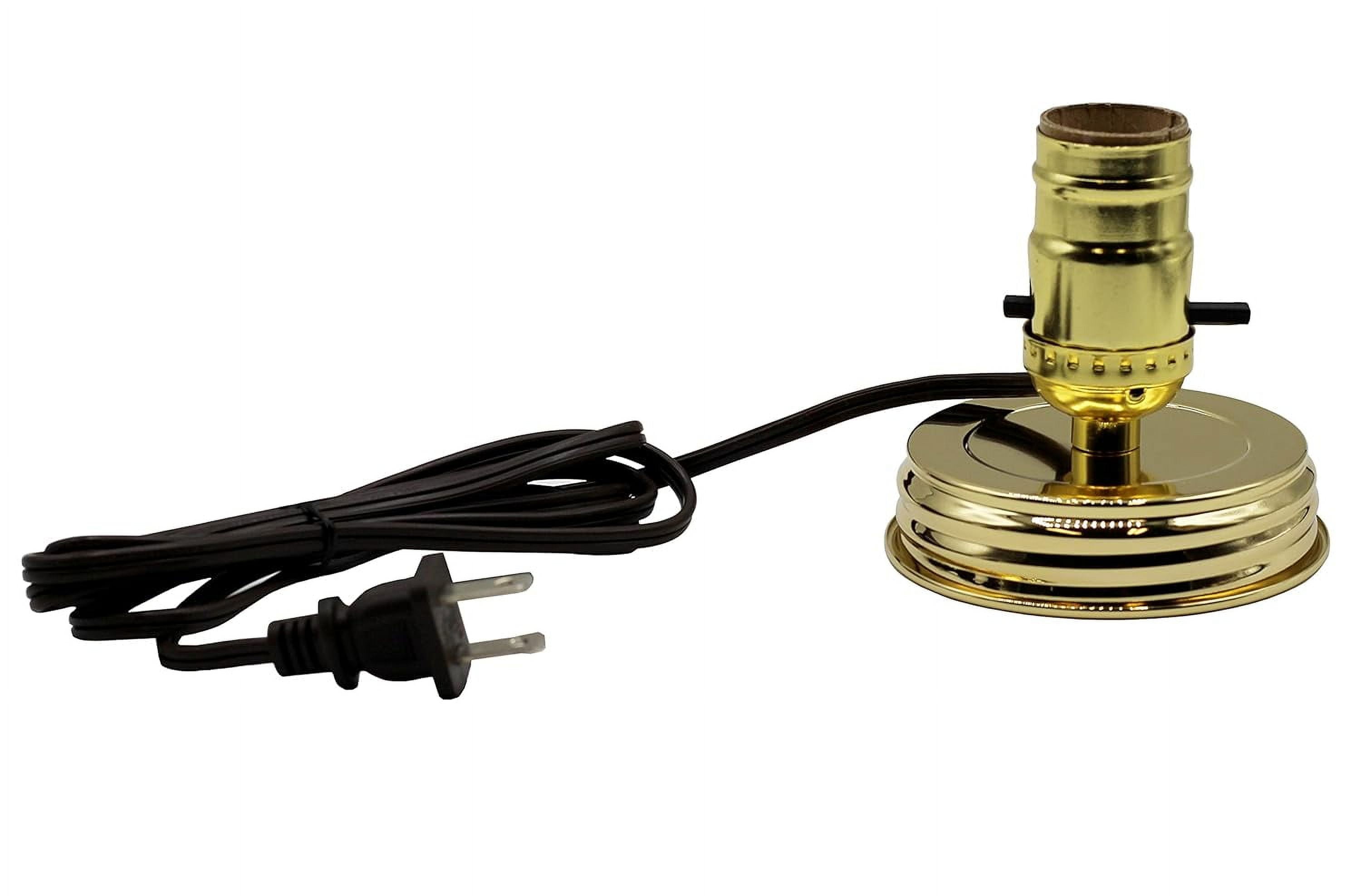 DIY Mason Jar Lamp Making Kit - Gold Color Lid & Socket great for Lamp ...