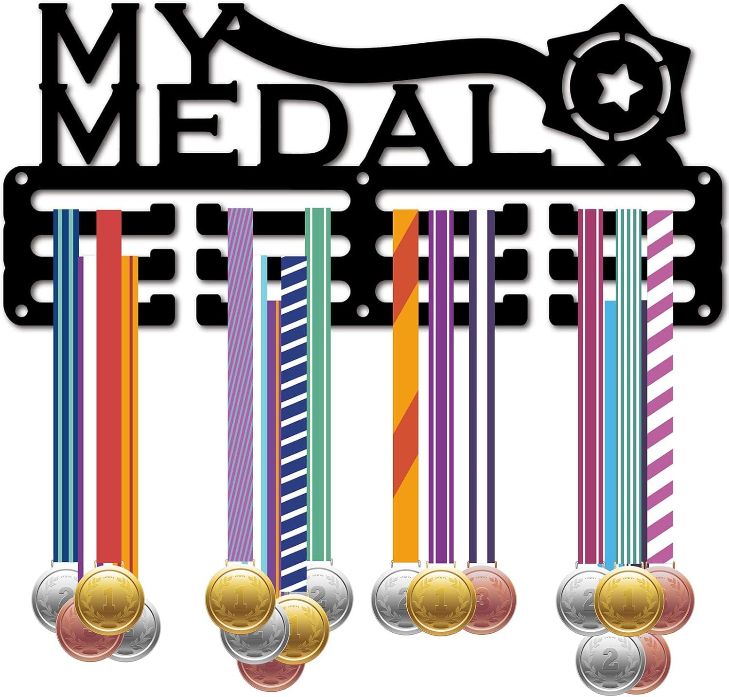 DIY Medal Holder Medal Hangers Display Rack Sports Metal Hanging Awards ...