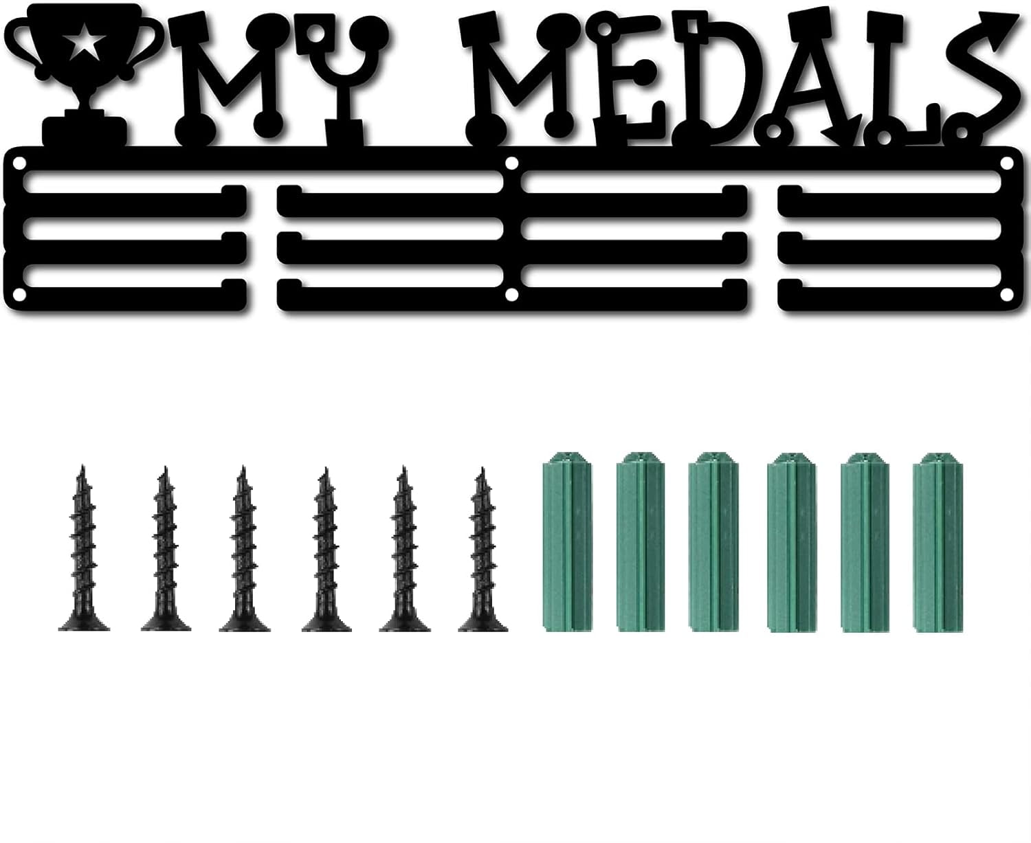 DIY Medal Holder Sport My Medals Display Stand Wall Mount Hanger Decor ...