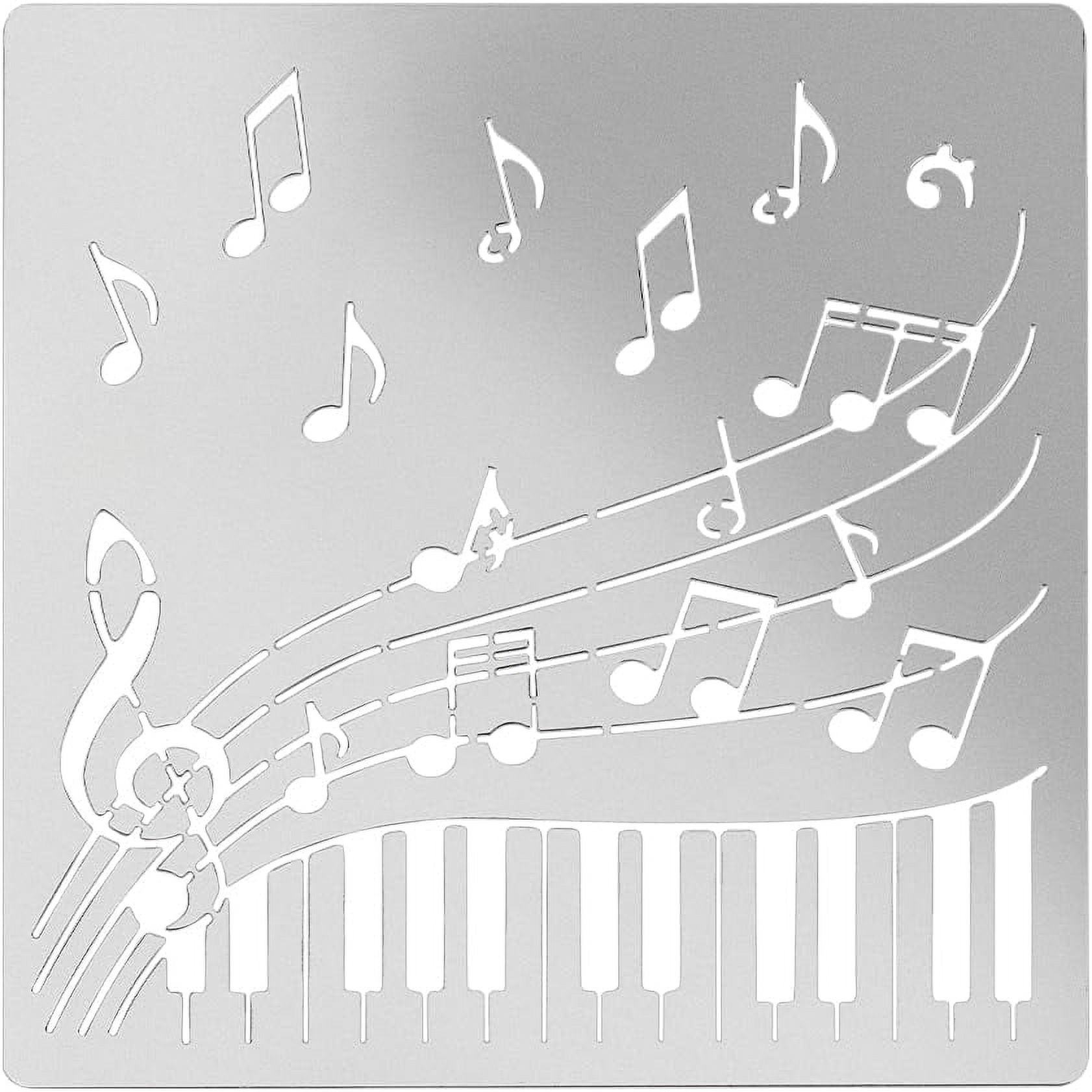 DIY Metal Music Note Stencil 6.14 inch Square Scrapbooking Drawing ...