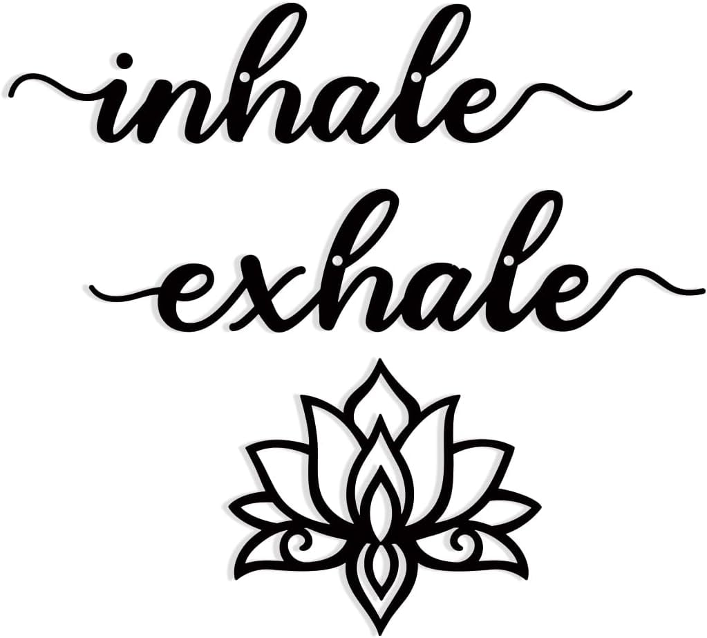 DIY Metal Wall Art Decor Inhale Exhale Metal Art Home Decor Hanging ...