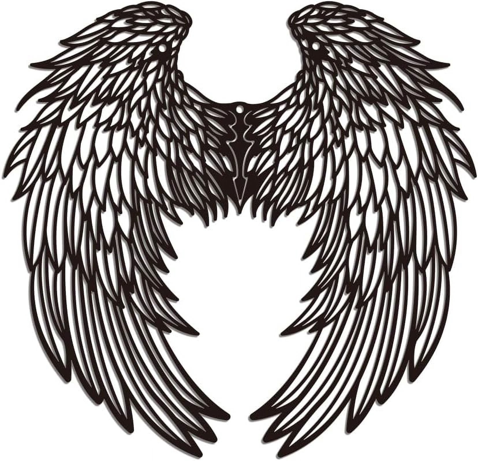 DIY Metal Wing Wall Art Decor Iron Wing Wall Hanging Decor for Home ...