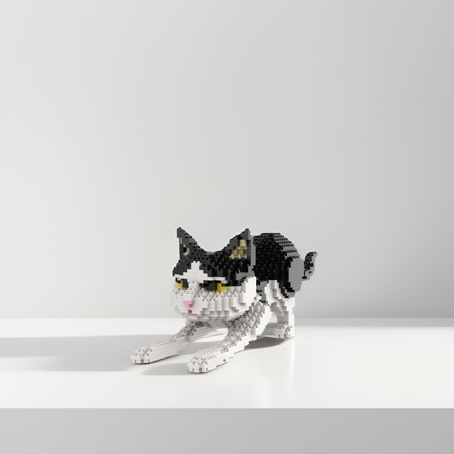 DIY Micro 3D Building Toy Bricks,1390 Pieces KLJM-05(Black and White ...