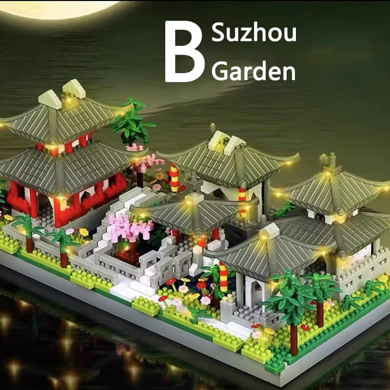 DIY Mini Building Blocks Classic and Famous Chinese Traditional Garden ...