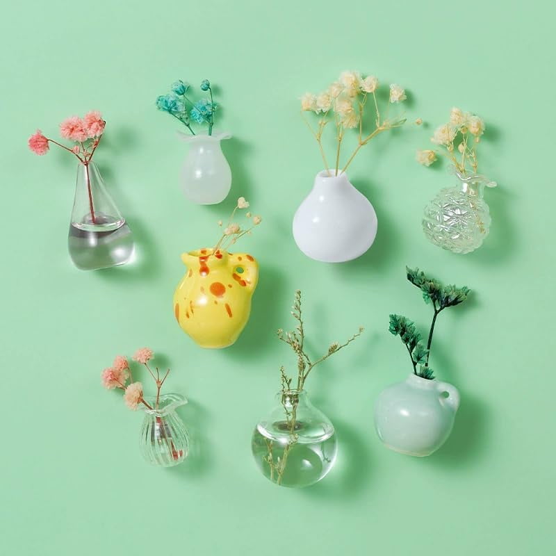 DIY Mini Ceramic Vase Magnets for Fridge, Creative Mini Ceramic Vase ...