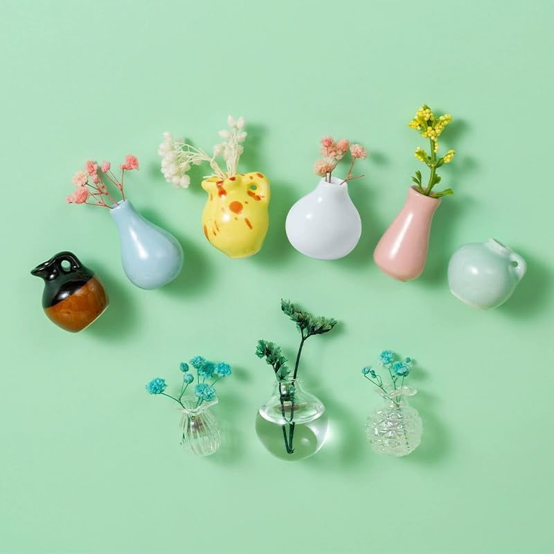 DIY Mini Ceramic Vase Magnets for Fridge, Creative Mini Ceramic Vase ...