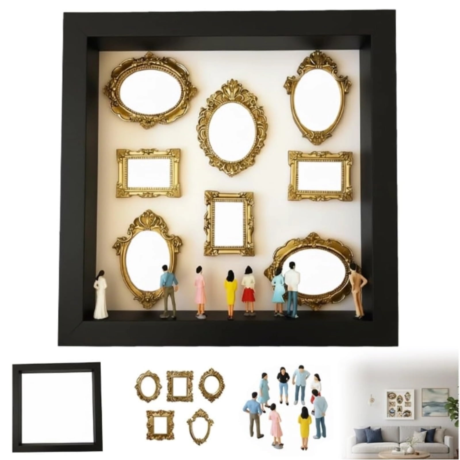 DIY Mini Museum Silhouette Box 2026 New, Family Memory Photo Display ...
