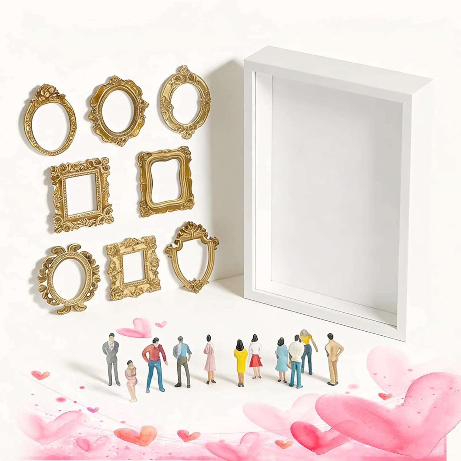 DIY Mini Museum Silhouette Box, 9.8” Creative Memory Display Kit with ...