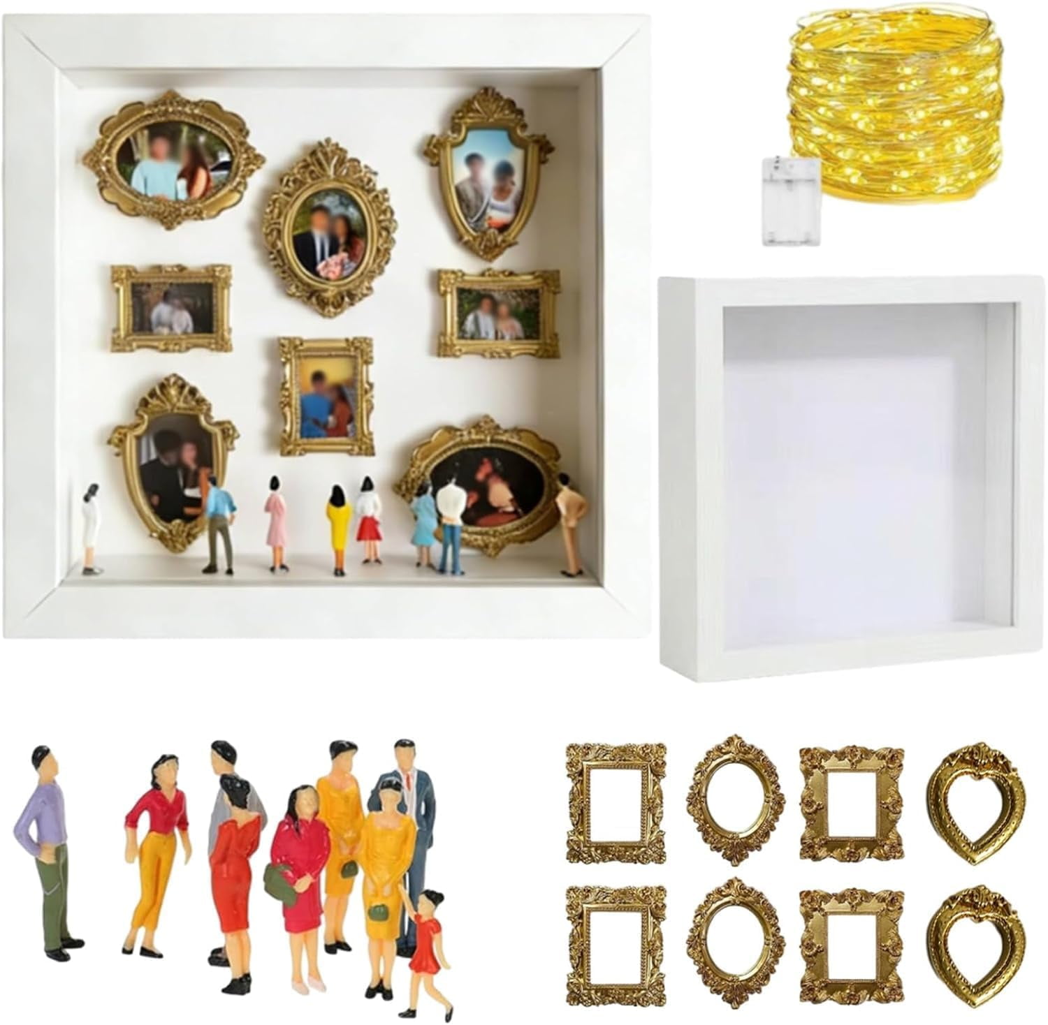 DIY Mini Museum Silhouette Box – Custom Memory Shadow Box Frame Kit ...