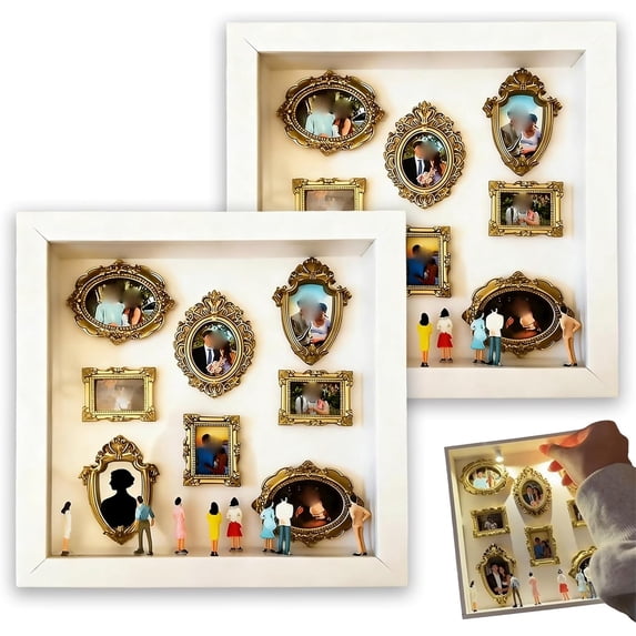 DIY Mini Museum Silhouette Box| Custom Photo Family Shadow Box Display ...