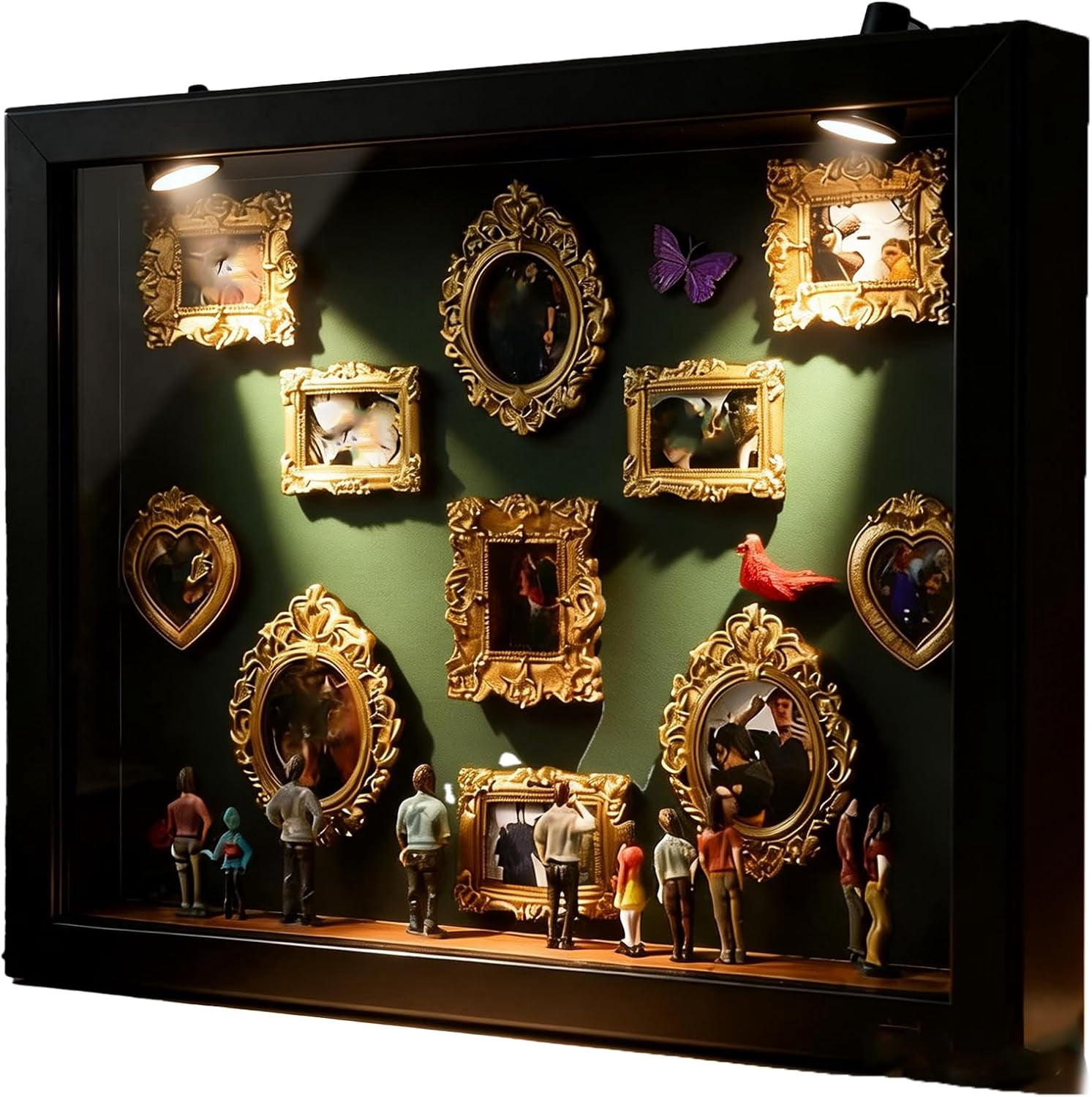 DIY Mini Museum Silhouette Box, Lighted Shadow Box Display with ...