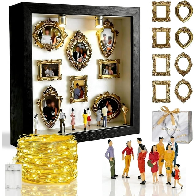 DIY Mini Museum Silhouette Box, Mini Museum Display Frames with Lights ...