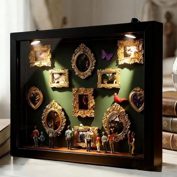 DIY Mini Museum Silhouette Box, Museum of Us Shadow Box, with Gold Mini ...