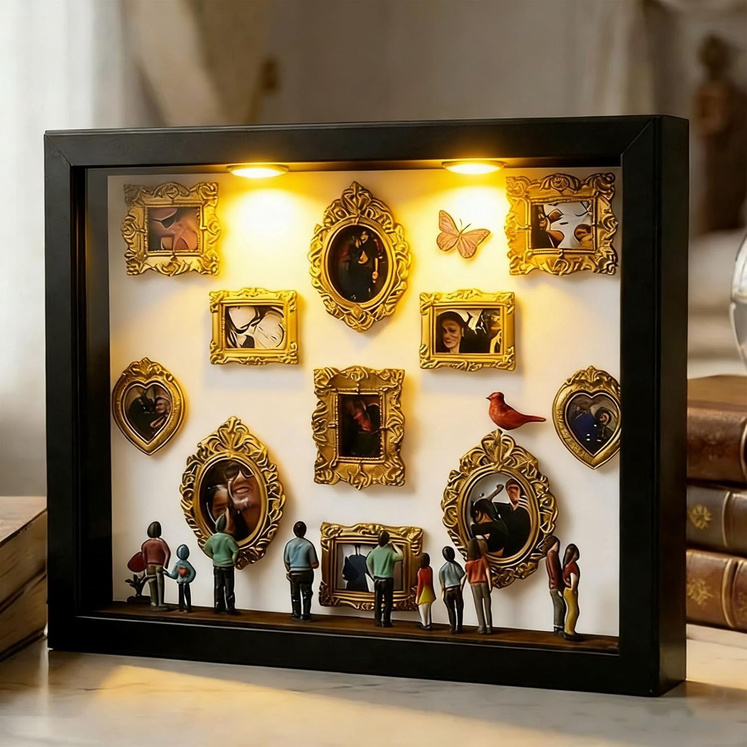 DIY Mini Museum Silhouette Box, Museum of Us Shadow Box, with Gold Mini ...