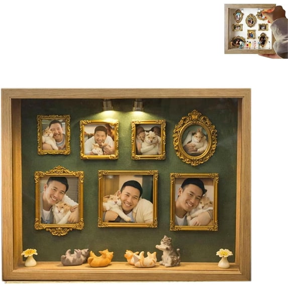 DIY Mini Museum Silhouette Box – Shadow Box Frame Kit with Gold Mini ...