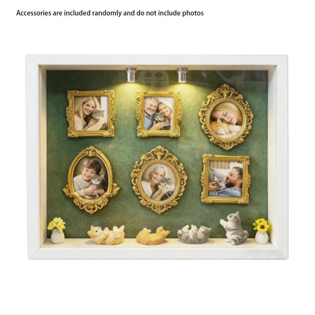 DIY Mini Silhouette Shadow Box with Gold Mini Frames & Figurines, DIY ...