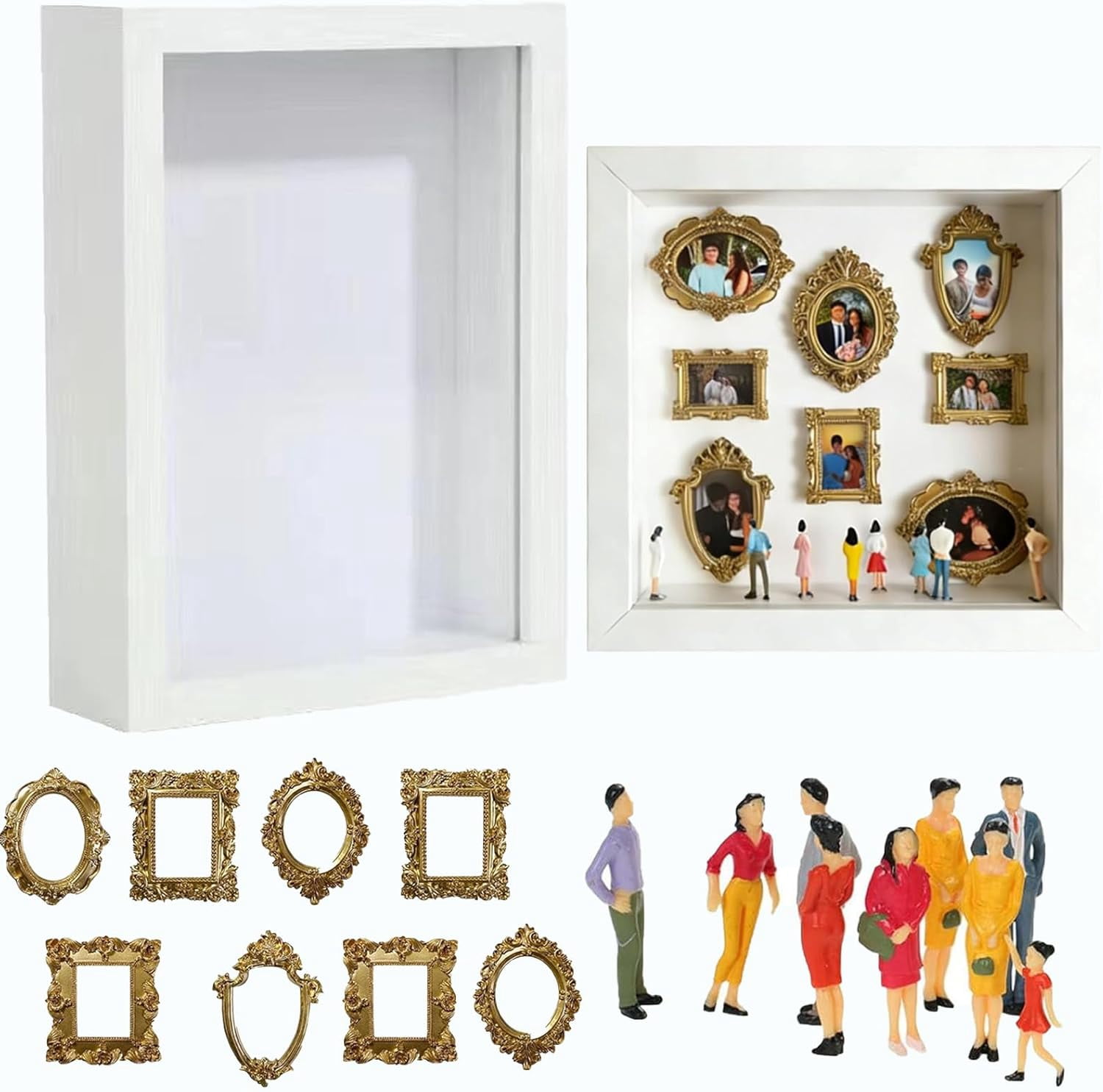DIY Mini Silhouette Shadow Box with Light, Creative Display Box for ...