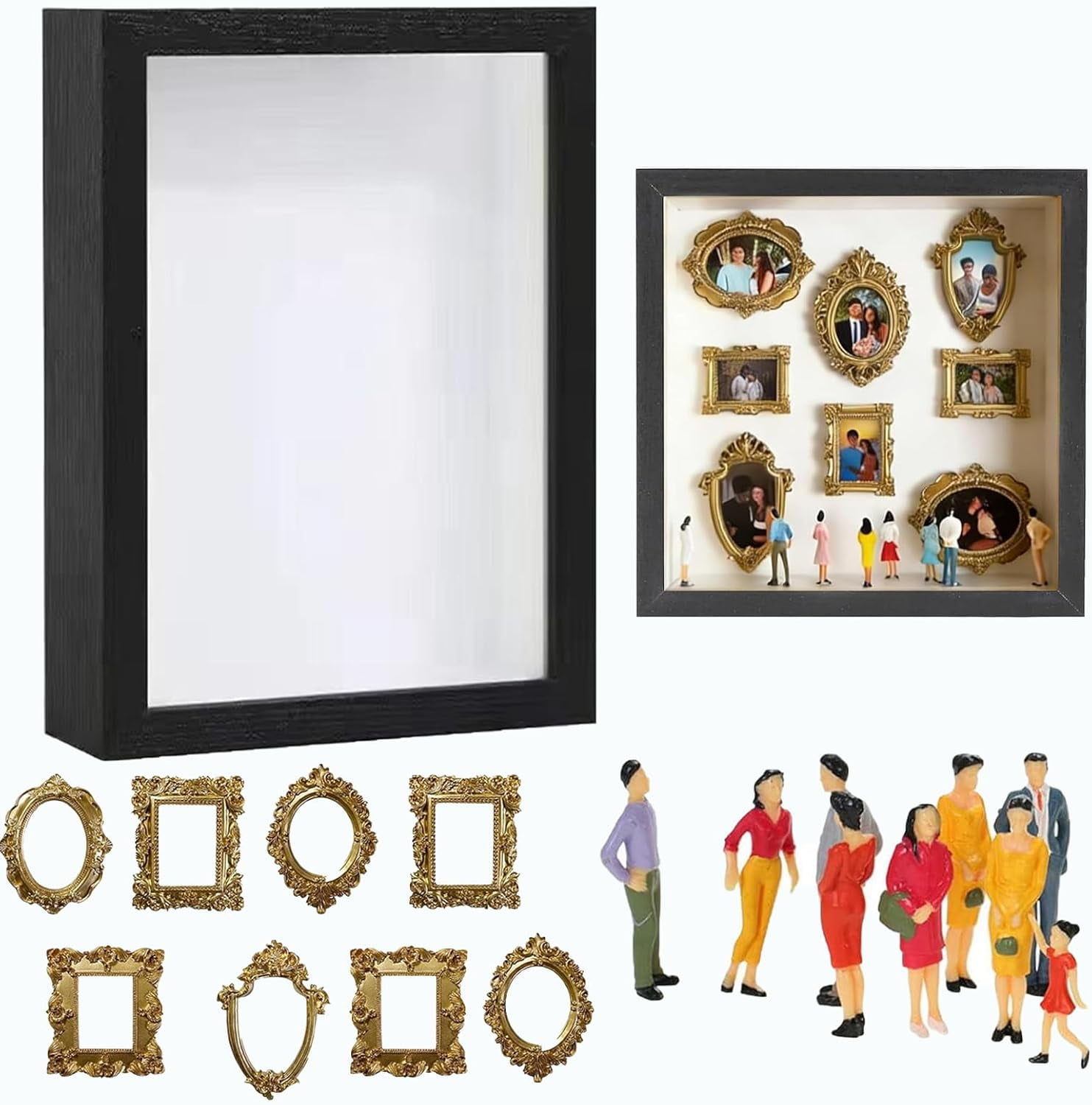DIY Mini Silhouette Shadow Box with Light, Creative Display Box for ...