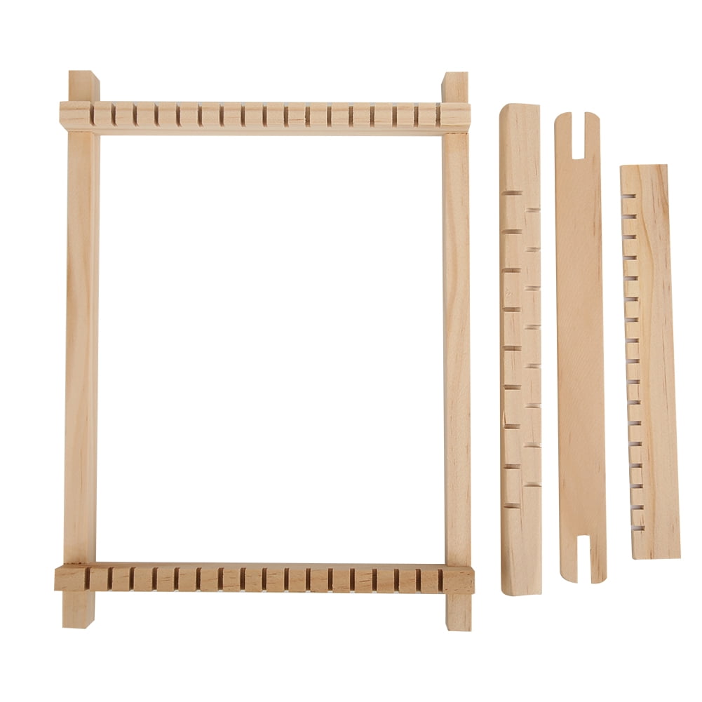 DIY Mini Traditional Wooden Weaving Machine Handmade Knitting Loom Kids ...