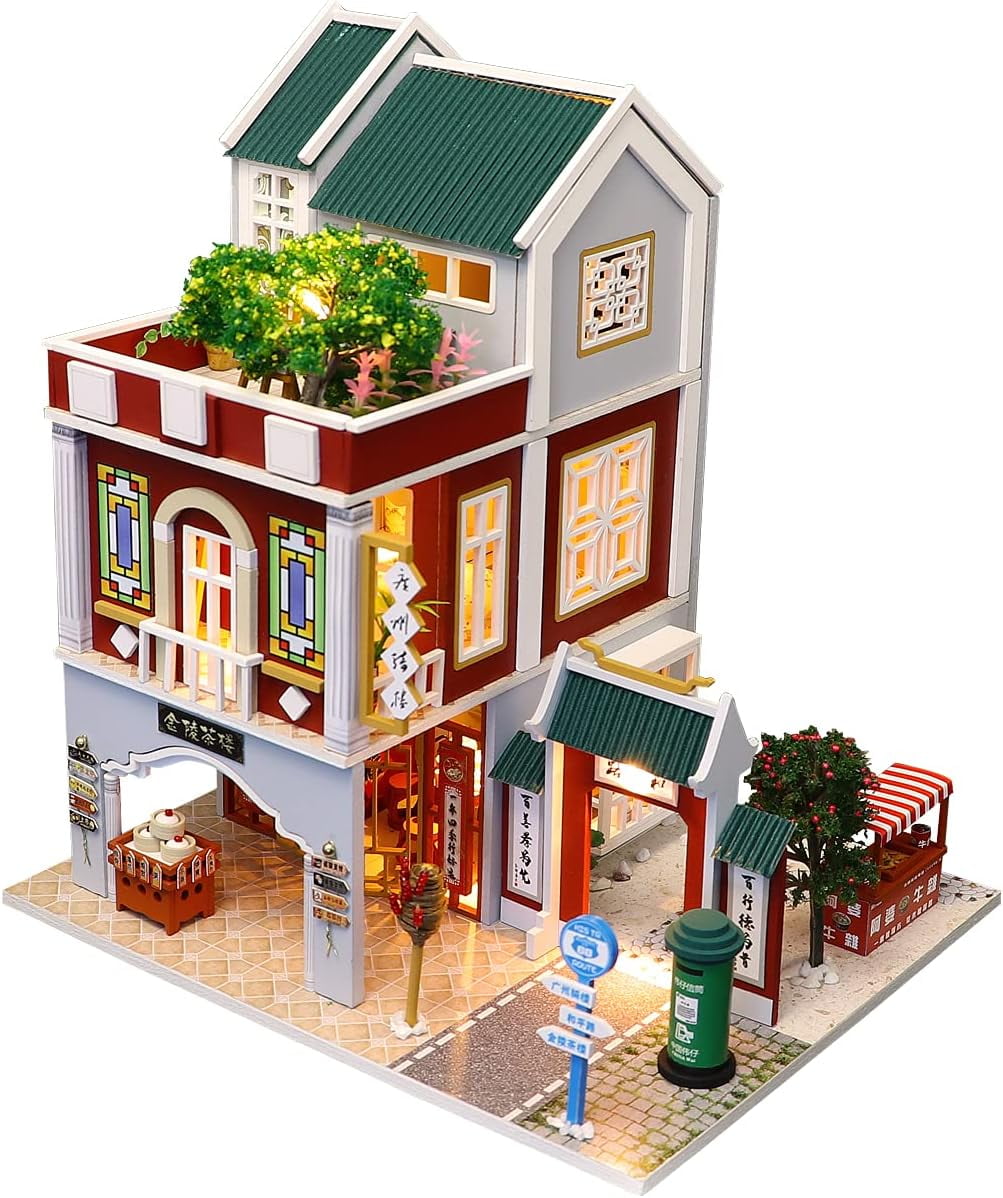 DIY Miniature Dollhouse Kit Arcade House with Remote Control - Tiny ...