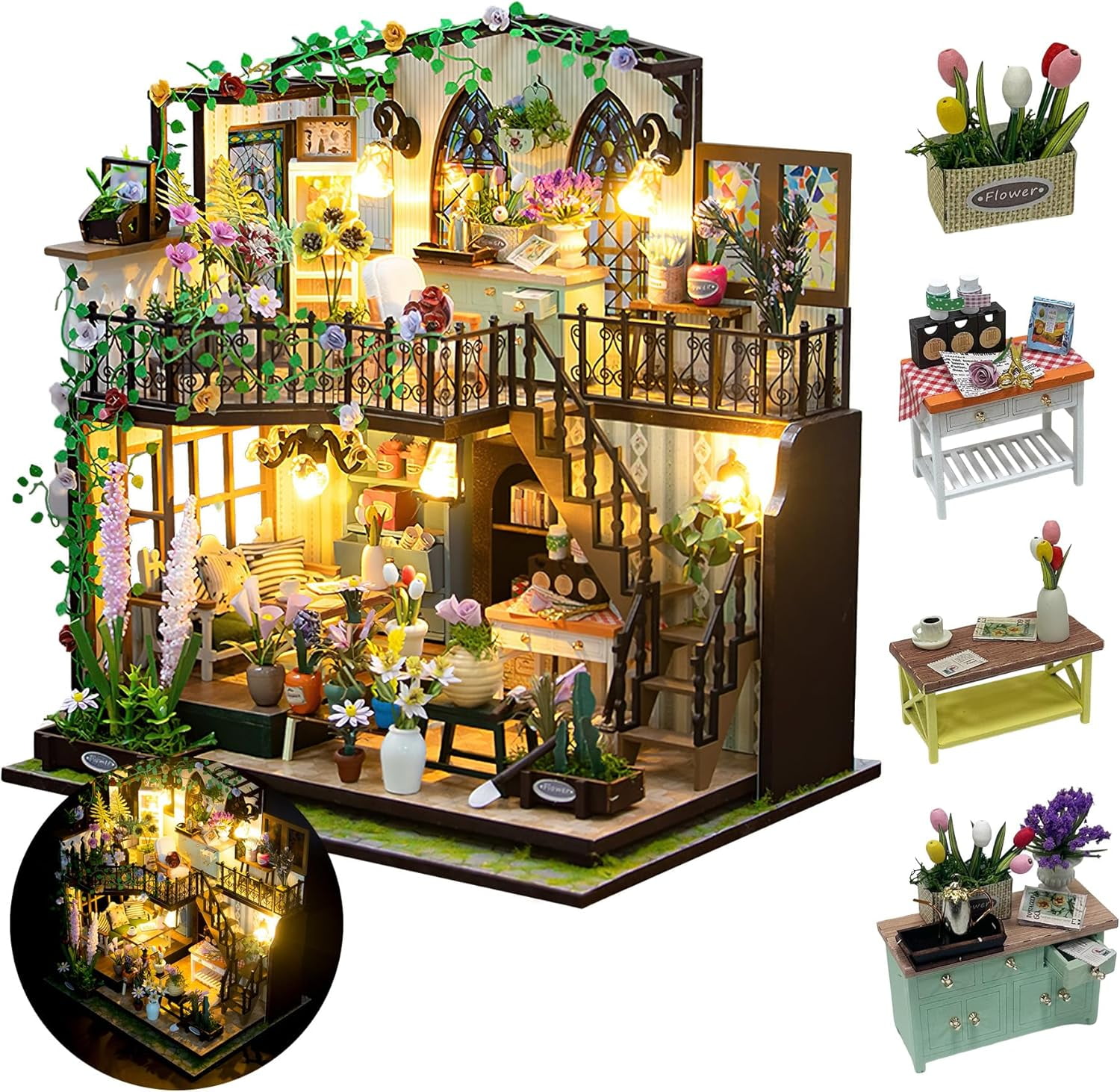 DIY Miniature Dollhouse Kit, Mini House Building Kit for Adults, Tiny ...