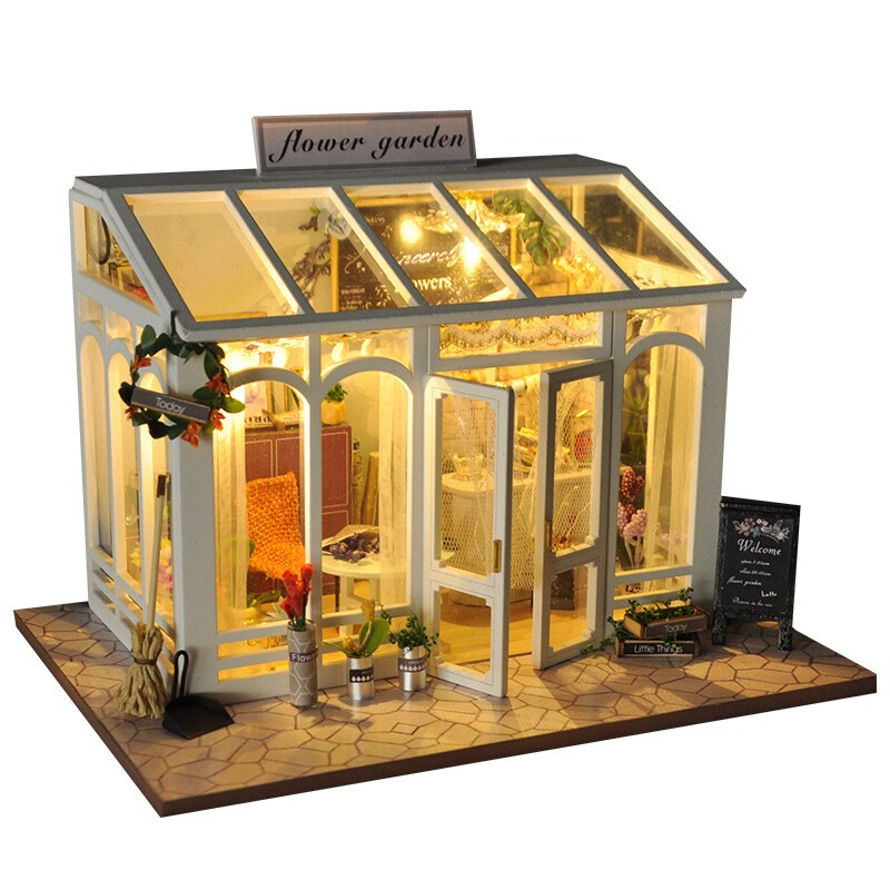 DIY Miniature Dollhouse Kits with LED Lighting ,Multicolor Handmade ...