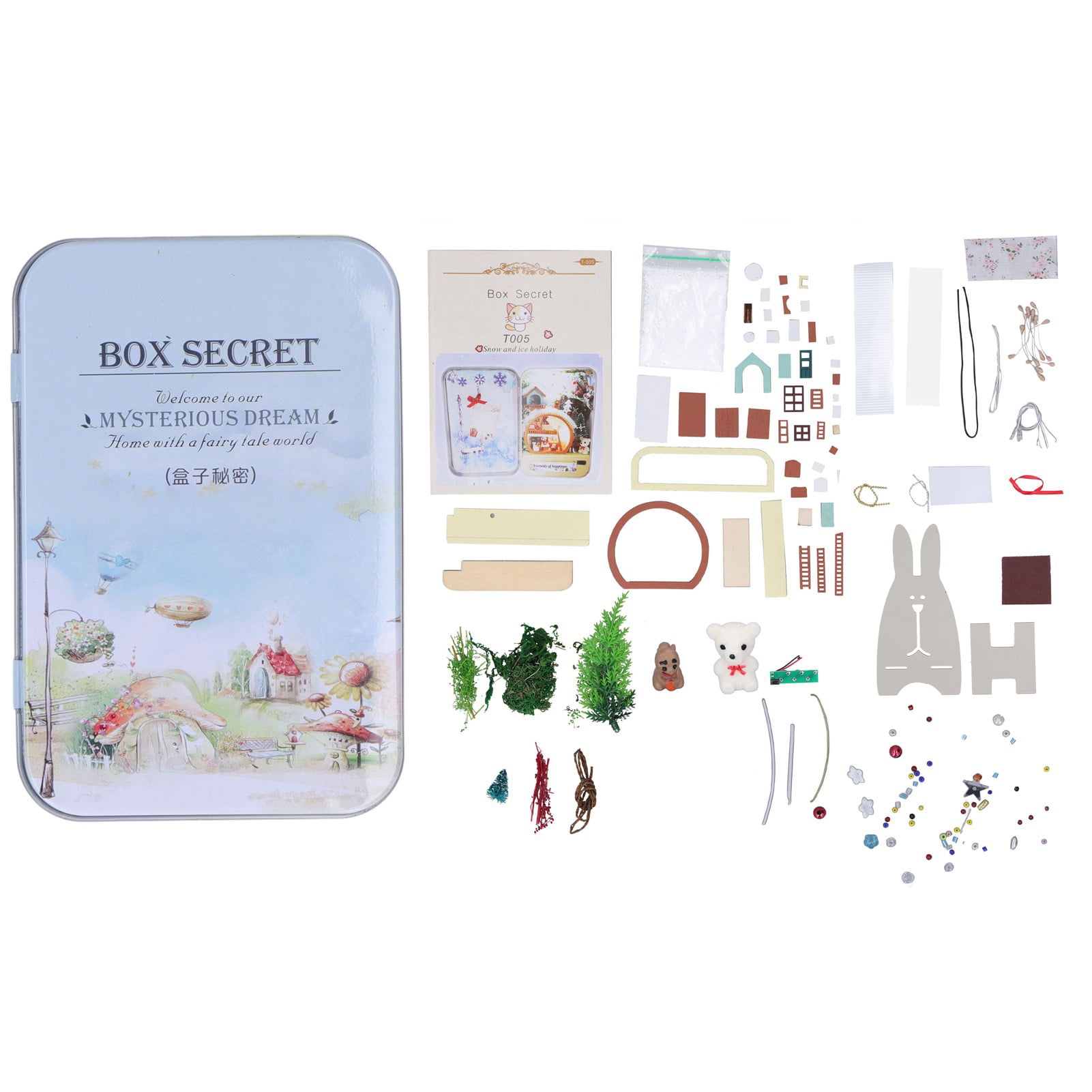 DIY Miniature Snow House Kit Assembled Wooden Small House Model ...