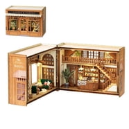 Ludlz 3D Wooden Dollhouse Miniature DIY House Kit Tiny Mini House Kit ...