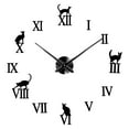 DIY Mirror Wall Clock Sticker Set, Peel-and-Stick Modern Digital Clock ...