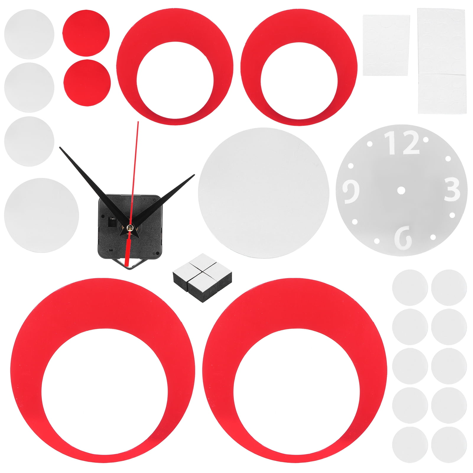 DIY Mirror Wall Sticker Innovative Wall Clock Decals for Home Living ...