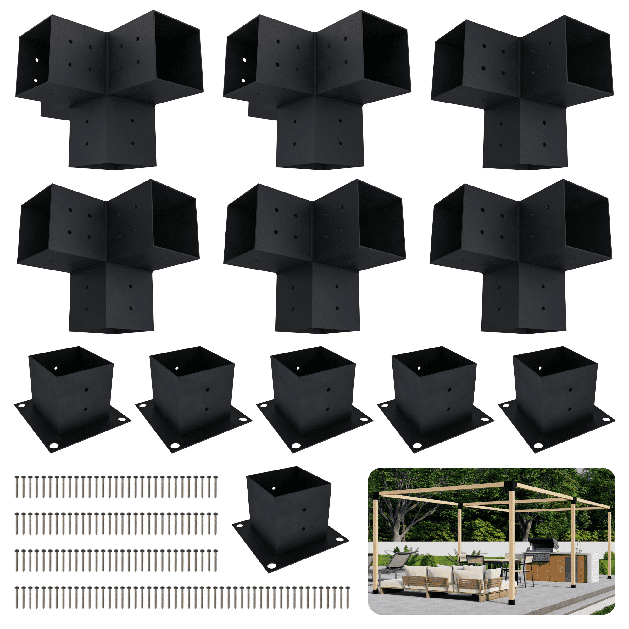 DIY Modern Pergola Metal Kit for 24x8 Pergola with No Roof (Pergola ...