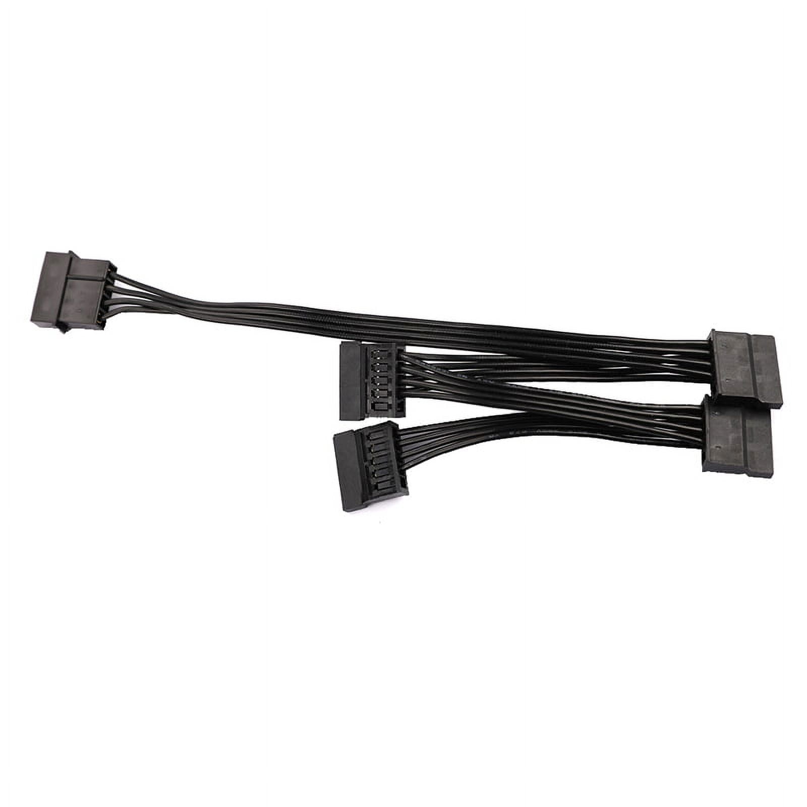 DIY Molex 4pin IDE 1 to 5 SATA 15Pin Hard Drive Power Supply Splitter ...