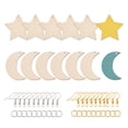 DIY Moon Star Dangle Earring Making Kit Including Brass Earring Hooks ...