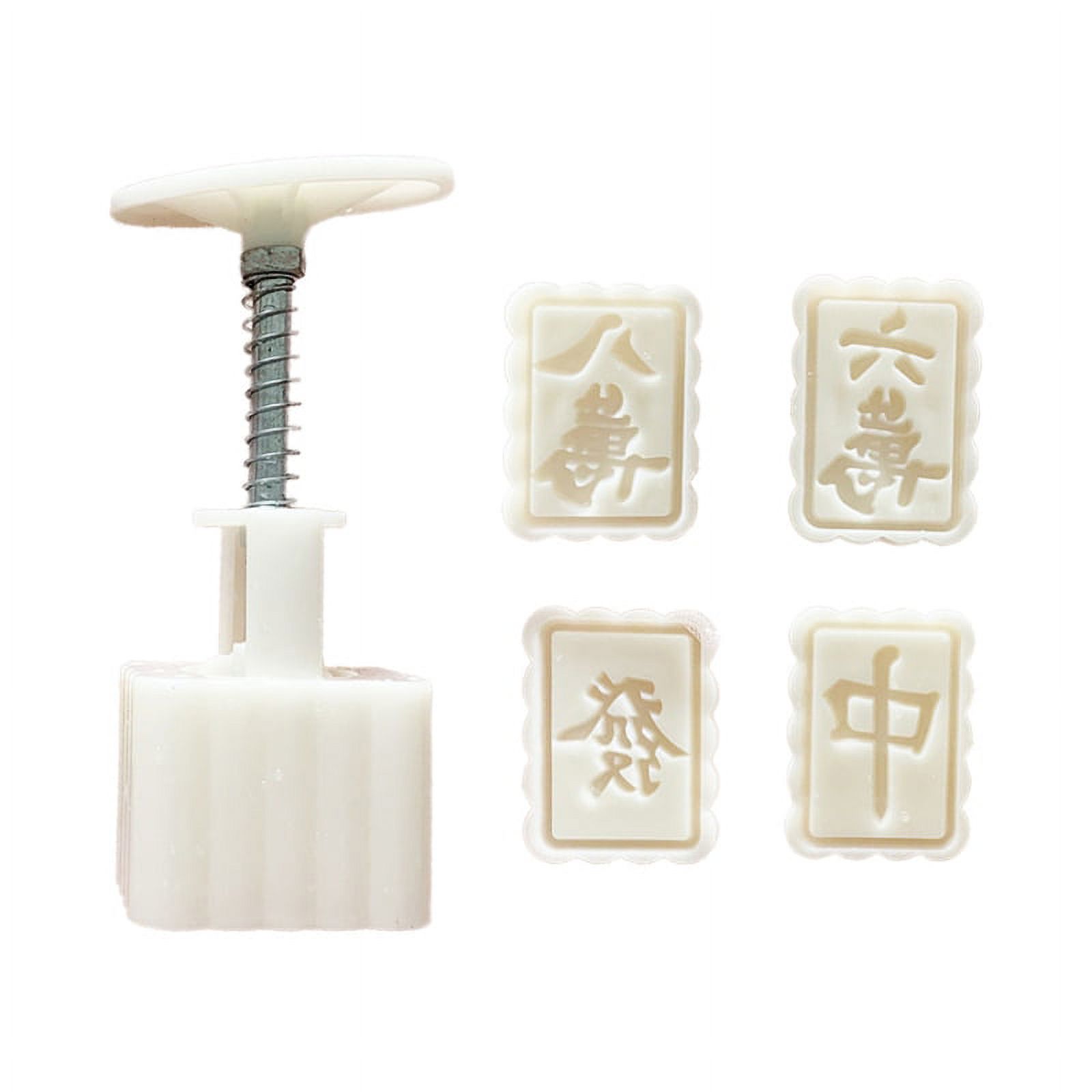DIY Mooncake Mould Set Mahjong Shape Chinese Word Pattern Moon Cake ...