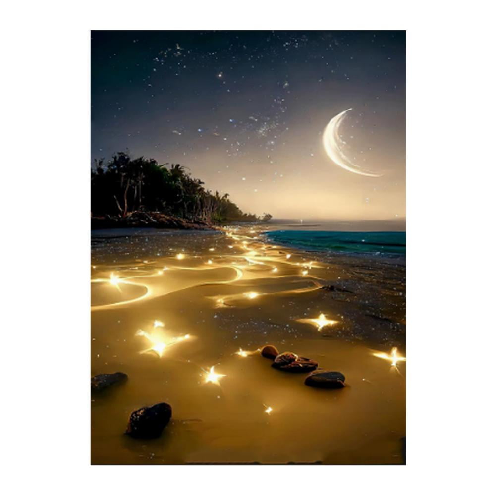 DIY Moonlight Beach D iamond Art Kits For Adults Home Decor R9X6 Wall ...