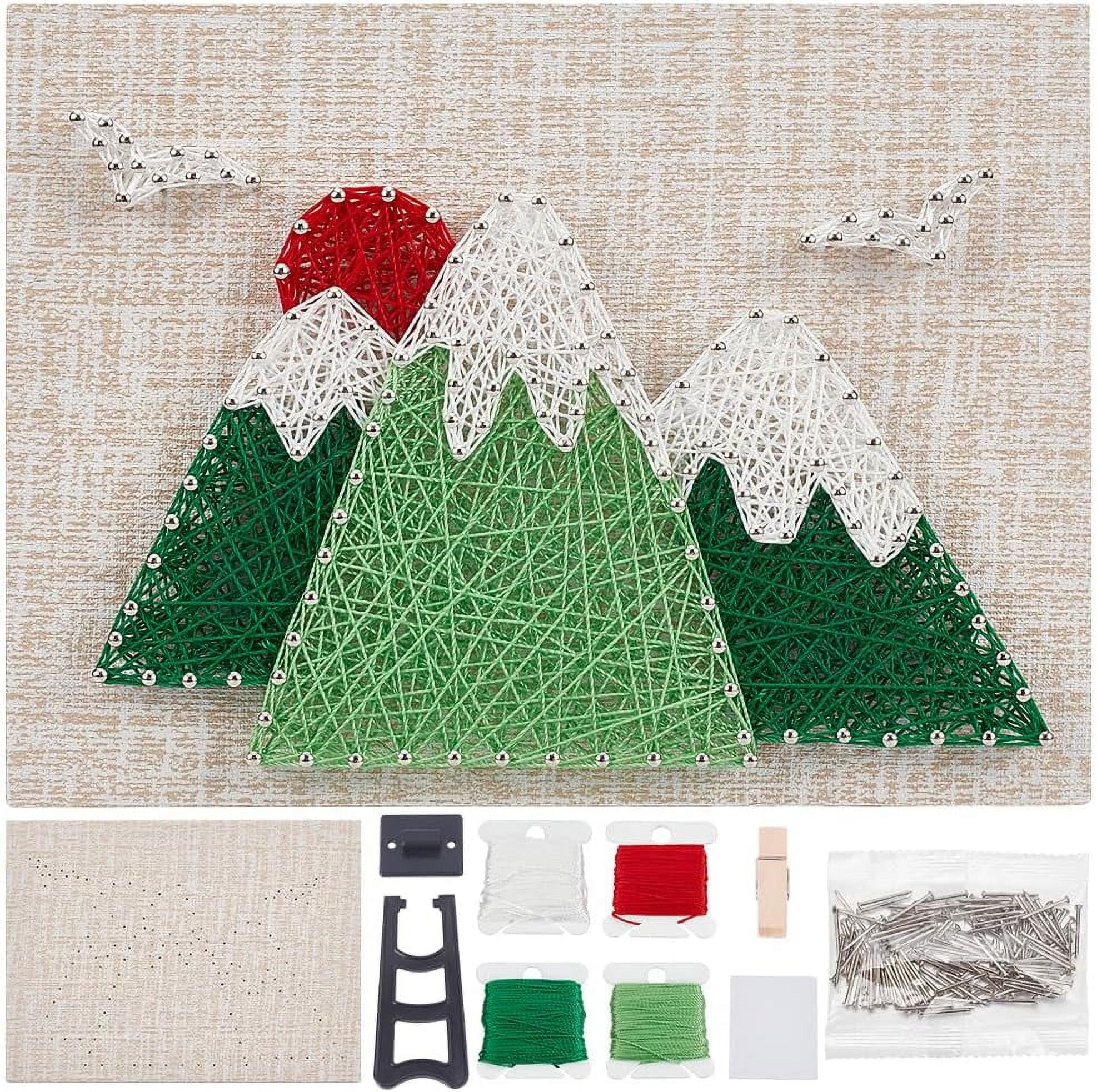 DIY Mountains String Art Kit for Beginner 3D Landscape Sun String Art ...