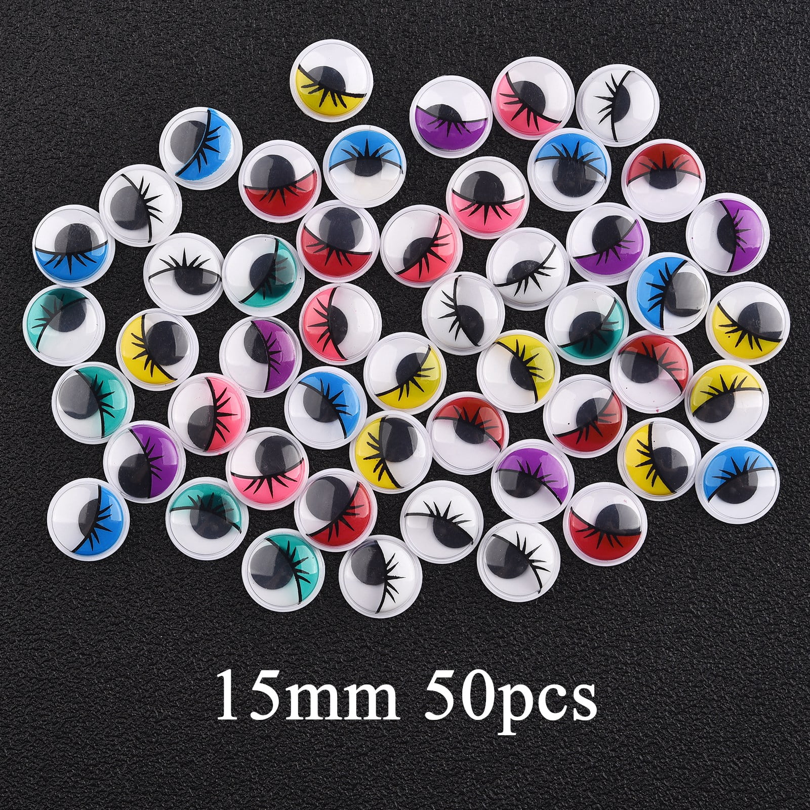DIY Movable Eyes Simulation Animal Eyeball Black White Color Self ...