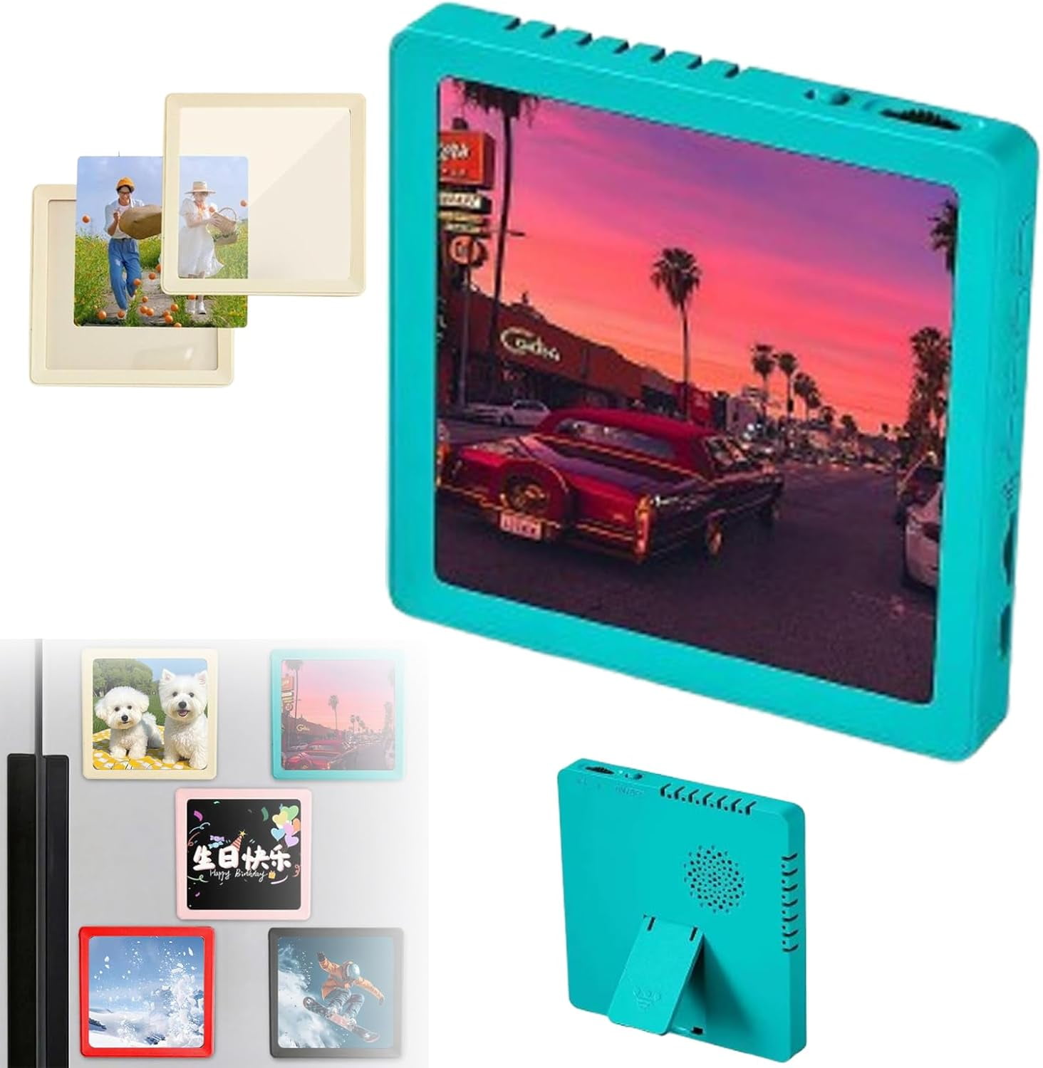 DIY Music Fridge Magnet Photo Frame with Bluetooth & Recording ...