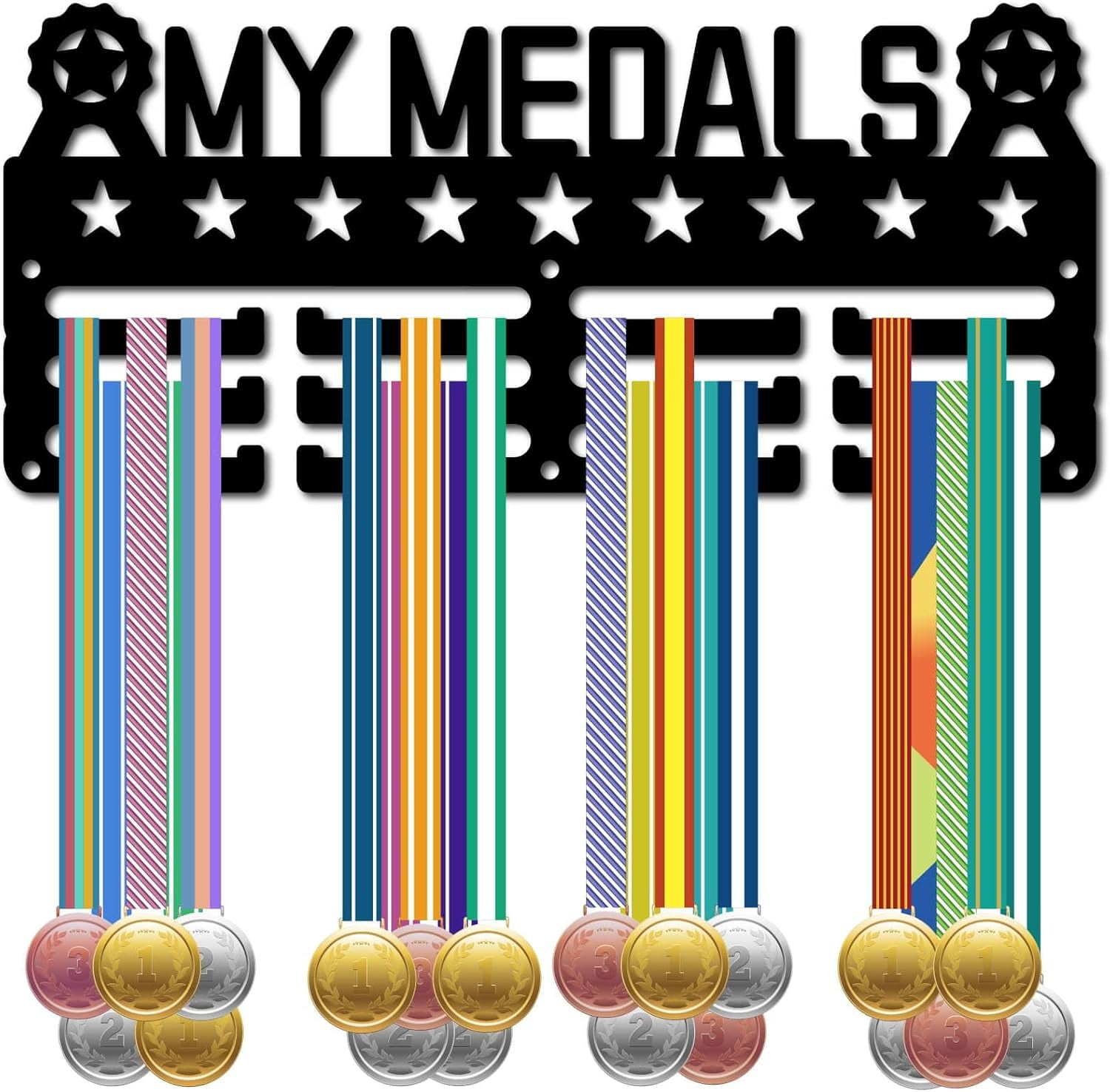 DIY My Medal Hanger Display Medals Holder Rack Black Metal Iron Small ...