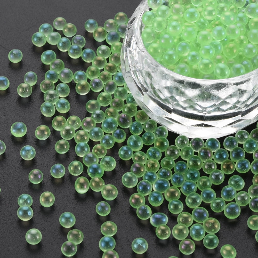 DIY Nail Art Decoration Mini Glass Beads Tiny Caviar Nail Beads AB ...