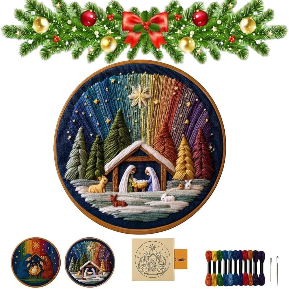 DIY Nativity Embroidery Set – Stitch The Holy Story, Christian ...