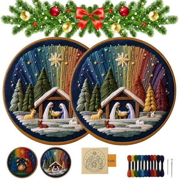 DIY Nativity Embroidery Set – Stitch The Holy Story, Christian ...