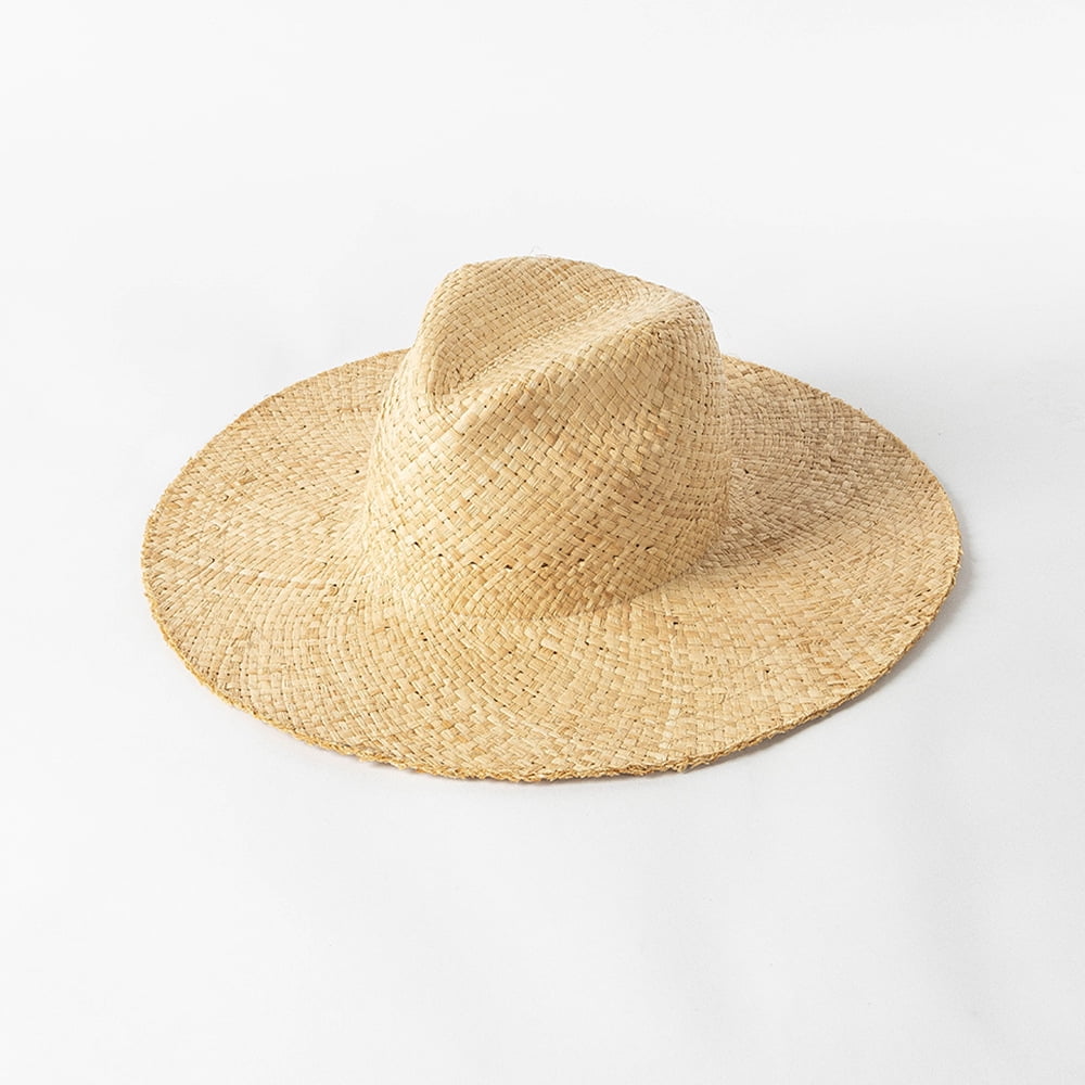 DIY Natural Raffia Hat Body Millinery Summer Straw Hat Wide Brim Panama ...